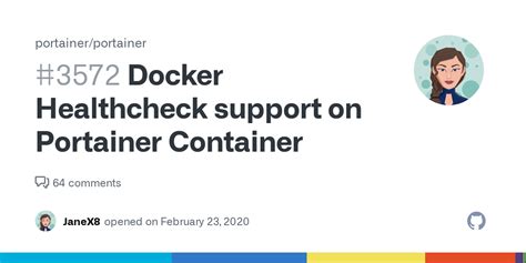 Docker Healthcheck Support On Portainer Container · Issue 3572