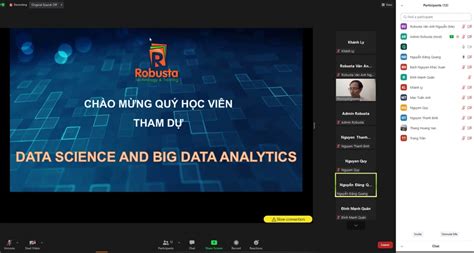 Robusta Khai Giảng Khóa đào Tạo Trực Tuyến Data Science And Big Data Analytics Trung Tâm
