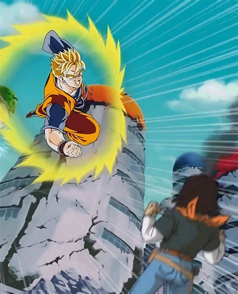 Ss Future Gohan Attacking Android 17 By Johnny120588 On Deviantart
