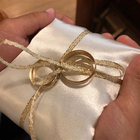 Small Ring Pillow Ivory Satin Engagement Ring Pillow Mini Ring Bearer Box Pillow Cream
