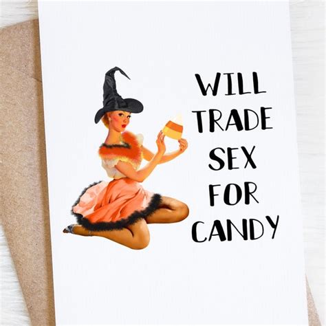 Sexy Halloween Card Etsy