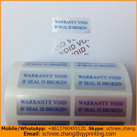 100pcs Hot Sale Tamper Proof Labels Product Ahesive Label Warranty Void