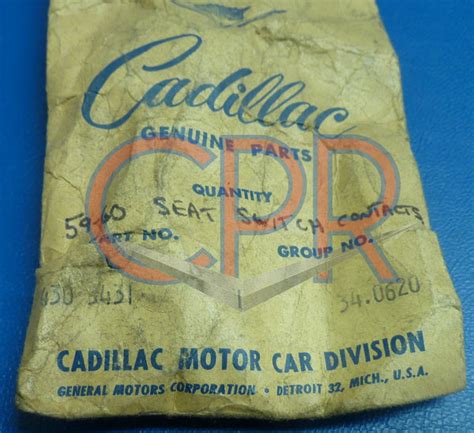 1959 1960 Cadillac Front Seat Operating Switch Nos Cpr Cadillac