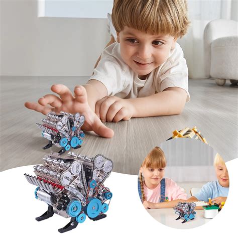 Huangbao 8 Cylinder Full Metal Car Engine Model Engine Model Kit That
