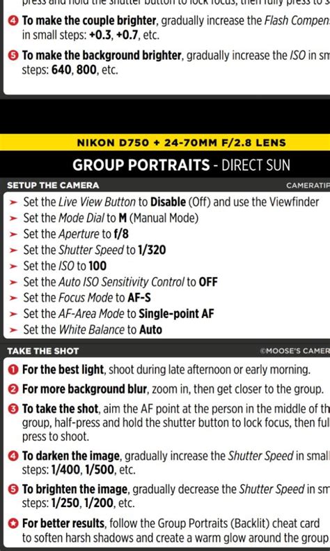 Nikon D750 Cheat Sheet Photography Cameras On Carousell