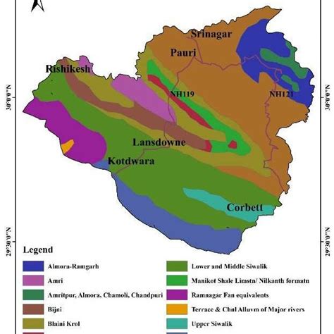 A Geology And B Geomorphology Map Of The Region Download