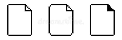 8 Bit Document Icon Pixel 8bit Text File Old Retro Symbol Stock Vector Illustration Of Book