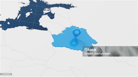 파란색 벨로루시 3d 지도는 포인터 핀으로 둘러싸여 있으며 다른 국가는 흰색으로 둘러싸여 있습니다 국경이 있는 유럽 정치 지도 3d 렌더링 일러스트레이션 0명에 대한 스톡