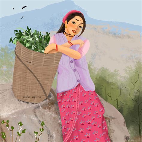 Uttrakhand Women Illustration On Behance