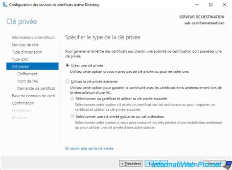 Installer Et Configurer Une Autorité De Certification Ca Racine Et Une Ca Secondaire Sous