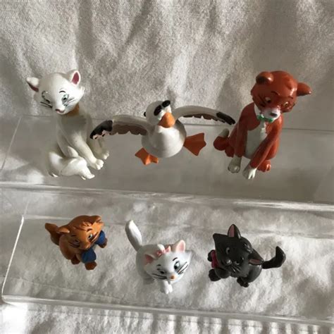 Disney Aristocats Figure Bundle Goose Uncle Waldo Cats Marie