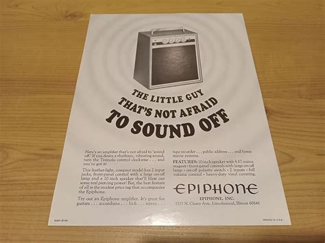 Vintage 1969 Epiphone Solid State Amplifier Introduction Reverb