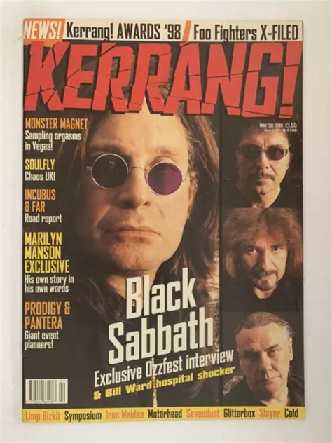 KERRANG MAGAZINE ISSUE 701 Black Sabbath Ozzy Osbourne Marilyn Manson