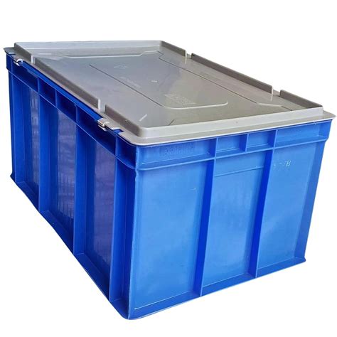 Singhal Plastic Crate 60x40x27 Cm With Lid Multipurpose Heavy Duty Big