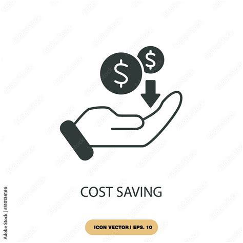Cost Saving Icons Symbol Vector Elements For Infographic Web Stock Vector Adobe Stock