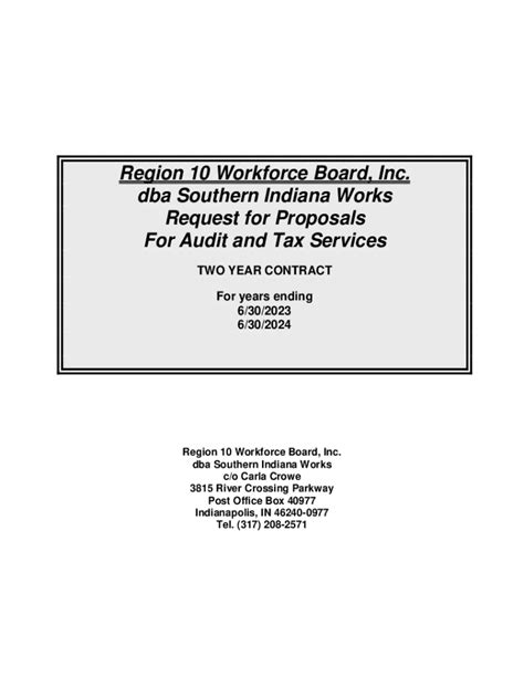 Fillable Online Request For Proposal To Provide WDB Staff One Stop