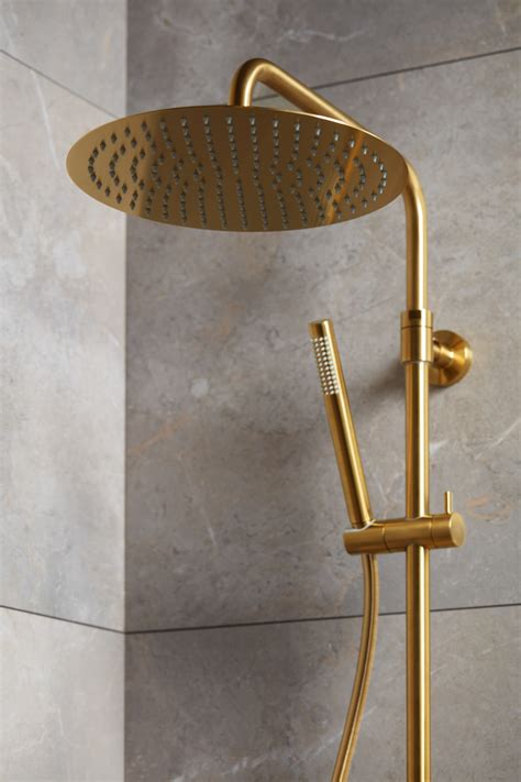 Deszczownice KFA Armatura MOZA PREMIUM BRUSHED GOLD Deszczownia Z