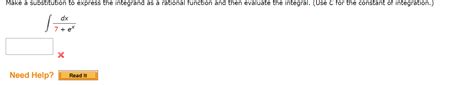 solved make a substitution to express the integrand as a