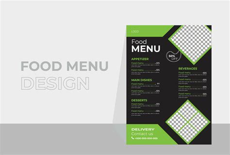 Vector Template Menu Restaurant Menu Layout Food Menu Design Special