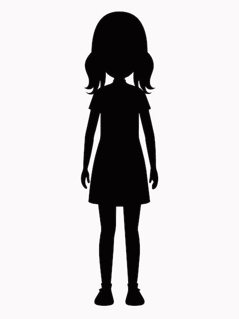 Una Silueta De Una Mujer En Un Vestido Que Dice La Silueta Vector