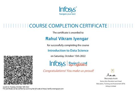 Datascience Machinelearning Ai Bigdata Infosysspringboard Rahul