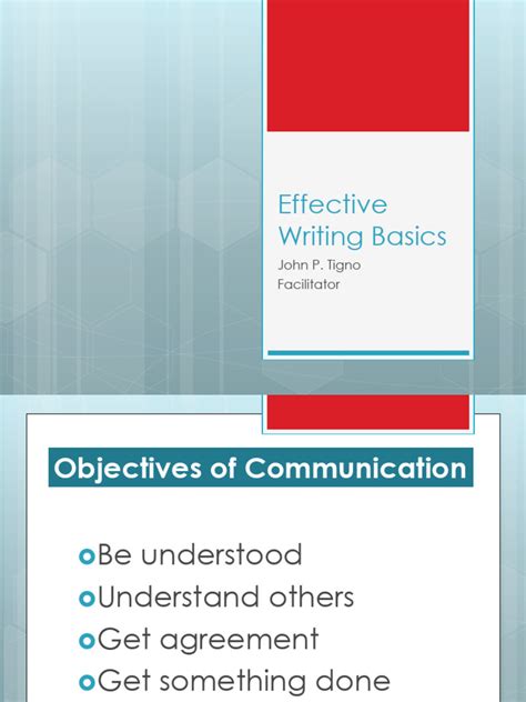 01 Effective Writing Basics Pdf Proofreading Human Communication