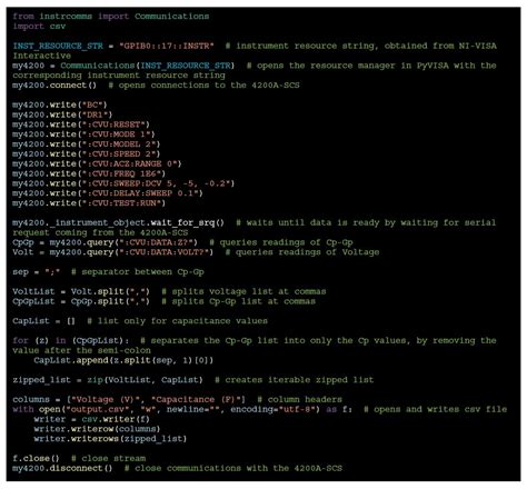 Controlling The A Scs Using Kxci And Python Tektronix
