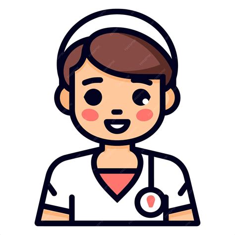 Premium Vector A Nurse Modern Cartoon Icon Vector