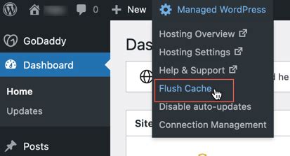 Flush Your Cache Managed WordPress GoDaddy Help US