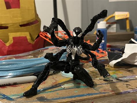 Added Handmade Tentacles To My Custom Symbiote Spiderman R