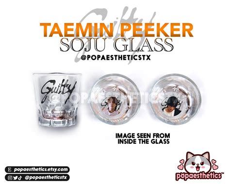 Shinee Taemin Guilty Peeker Soju Glass Guilty Era Shot Glass Fanmade Etsy