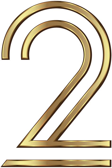 Number Two Golden Png Clip Art Image Gallery Yopriceville High
