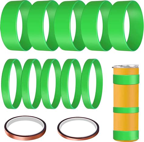12Pcs Silicone Bands For Sublimation Tumblers Heat Tapes For