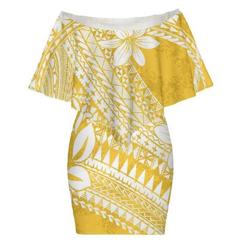 Oversized Women Samoan Puletasi Dresses Women Ladies Summer Polynesian