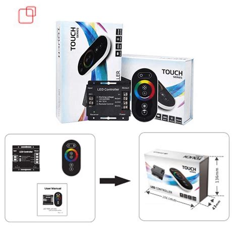 Touch Screen Led Rgb Controller 12 24vdc 18a Makers Electronics