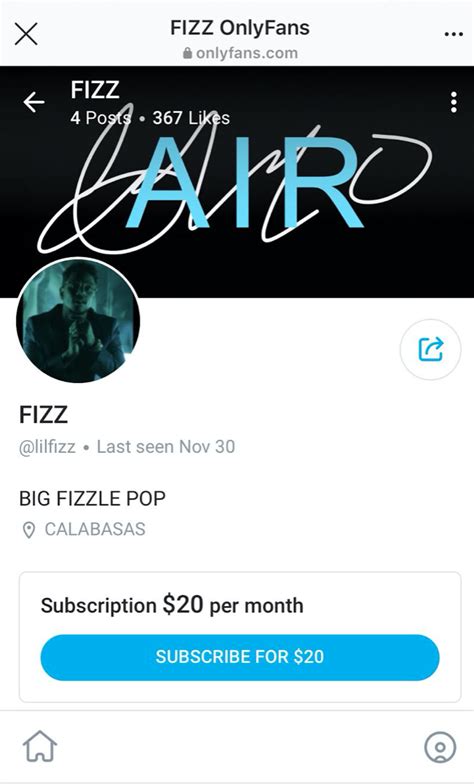 Rhymes With Snitch Celebrity And Entertainment News Lil Fizz Joins Only Fans