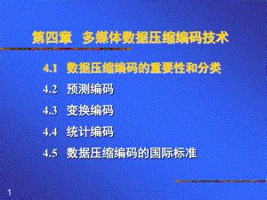 四章多媒体数据压缩编码技术