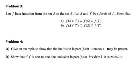 Solved Problem Let F Be A Function From The Set A To The Chegg Com