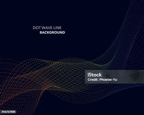 우아한 추상적인 벡터 스펙트럼 무지개 그라데이션 웨이브 도트 라인 미래 스타일 배경 0명에 대한 스톡 벡터 아트 및 기타 이미지