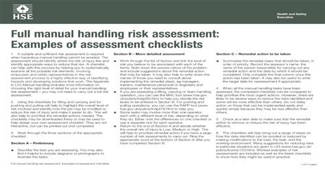 Pdf Full Manual Handling Risk Assessment Examples Of · Pdf Filefull