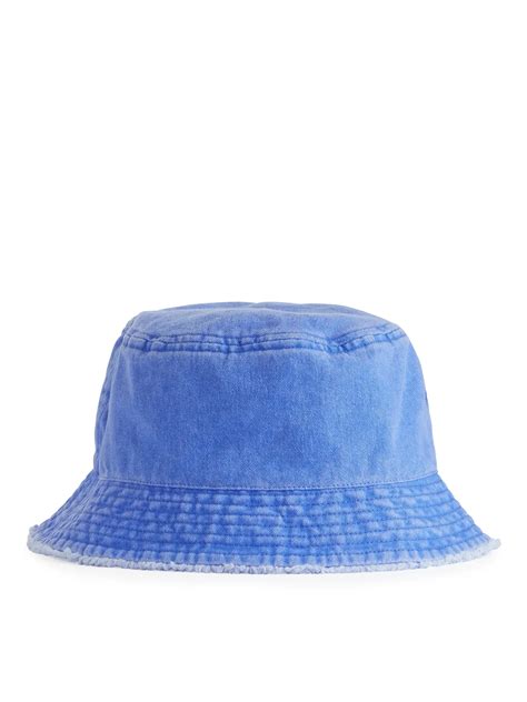 Arket Raw Edge Bucket Hat In Blue Endource