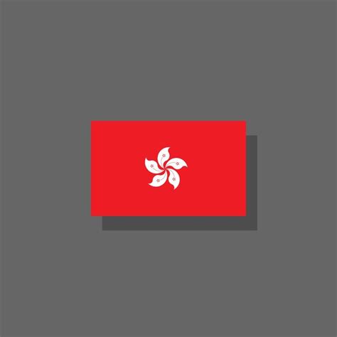 홍콩 국기 템플릿의 그림 프리미엄 벡터