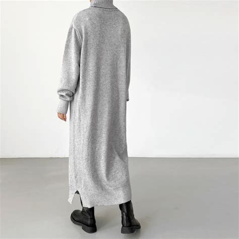 그레이레이즈 [무료배송🚚 포근 양슬릿] 소프트터틀넥니트롱원피스 2color