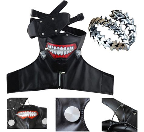 Máscara De Cosplay De Anime Tokyo Ghoul Kaneki Ken Con Acces Cuotas