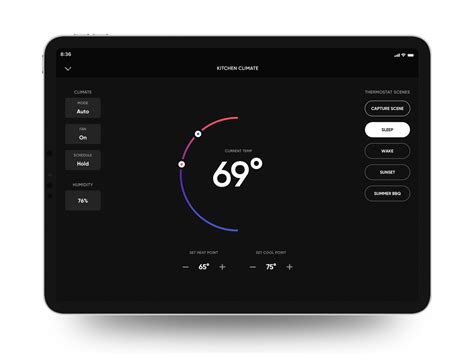 Crestron Thermostat Ui By Marc Caldwell On Dribbble