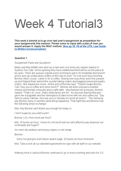 week 4 tutorial 3 notes week 4 tutorial this week s tutorial is to