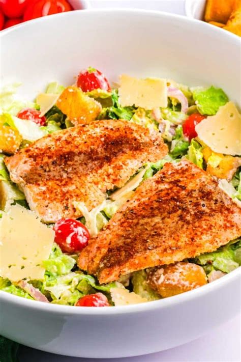 Salmon Caesar Salad • Food Folks And Fun