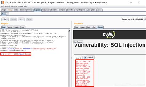 Kali渗透测试之dvwa系列7——sql Injection（sql注入）在kali中dvwa的安全级别设置为low然后完成“sql