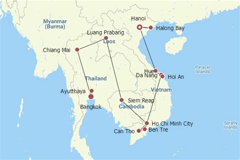 22 Days Vietnam Cambodia Laos Thailand Tour Itinerary