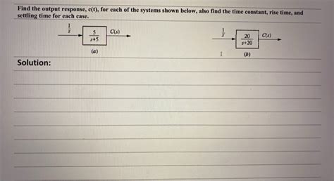 Solved Find The Output Response Ct For Each Of The